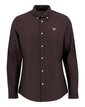 Barbour Oxfordhemd aus Baumwolle mit Label-Schriftzug, Tailored Fit in