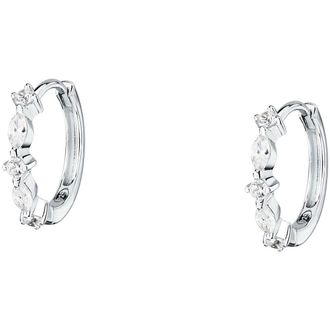 Cleor Boucles doreilles en argent 925/1000 et zircon