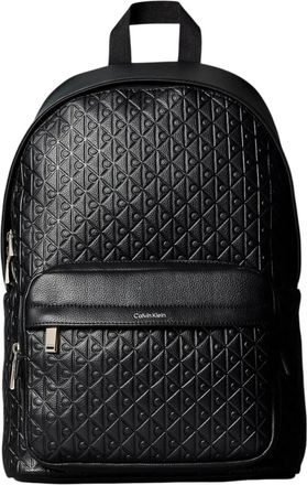 Calvin Klein Homme, Sacs, Noir, Taille: ONE Size Sac &agrave; dos Logo en Relief