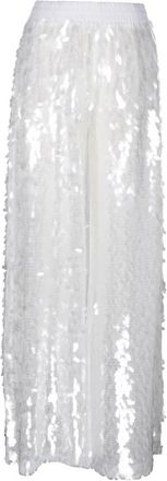 Norma Kamali Femme, Pantalons, Blanc, Taille: 40 FR Pantalon Elephant Clair/Blanc