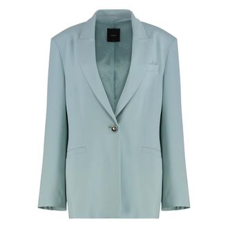 Pinko Faraona Einreihiger Blazer mit einem Knopf - - Jackets - Damen - Blau - M