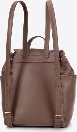 Wittchen Damenrucksack aus Kunstleder mit Stoffeinsatz, beige
