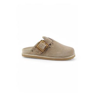 Colors Of California Sabot &agrave; deux boucles avec clous - Femme - Chaussures - Beige - Taille: 39 EU