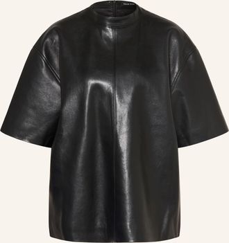 Anine Bing Anine Bing T-Shirt Zeina In Lederoptik schwarz