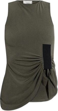 Coperni Femme, Tops, Vert, Taille: 34 FR Haut Coupe Asym&eacute;trique