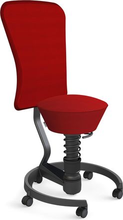 Aeris Swopper Air - Ergonomischer Hocker mit extra weicher Polsterung - Bürohocker höhenverstellbar mit Rollen -Sitzhocker für einen gesunden Rücken, Feder 