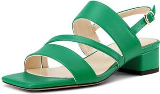 Castamere Femmes Slingback Bas Bloc Chunky Talon Heel Ouvert Carr&eacute; Bout Dress Sandales D&eacute;contract&eacute; Bureau &Eacute;t&eacute; Chaussures 3.5 CM Heels Vert 37 EU