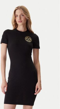 Versace Jeans Couture Kleid für den Alltag 79HAOT00 CJ03T Schwarz Slim Fit