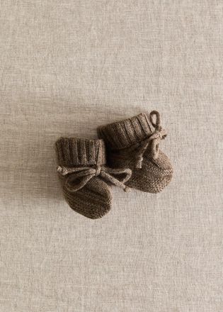 Mango Chaussons tricot naud marron moyen - Home - Taille unique - MANGO HOME