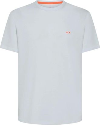 Sun 68 Homme, Tops, Blanc, Taille: XL T-shirt ras du cou en piqué