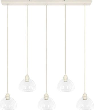 Light & Living Hängeleuchte - Bisho - beige - glas - große - Light&living