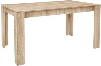 PEGANE Table &agrave; manger, table de repas coloris ch&ecirc;ne cambrian - longueur 141 x profondeur 81 cm