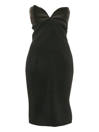 Brandon Maxwell robe mi-longue à empiècements - Noir