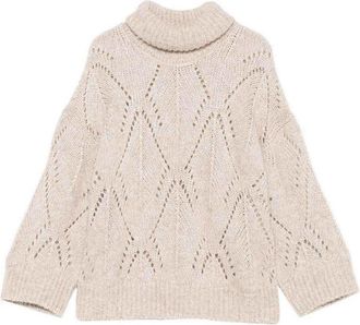 PESERICO Rundhalspullover - Weiß