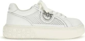 Pinko Pinko, Femme, Chaussures, Blanc, Taille: 38 EU Bos Taurus Platform Baskets