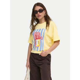 Only T-Shirt Vivvi 15346761 Hellgelb Regular Fit