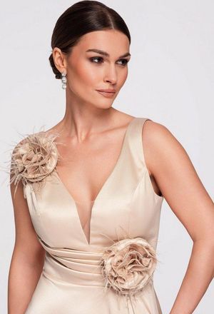 Ombre Abendkleid Maxi Abend- / Ballkleid mit ausgestelltem Rock