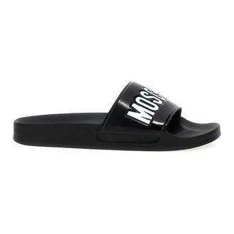 Moschino Homme, Chaussures, Noir, Taille: 42 EU Slides de piscine