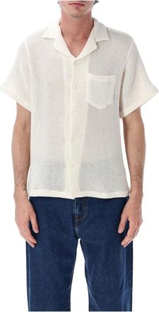 Portuguese Flannel Homme, Chemises, Blanc, Taille: M Agora Mesh Shirt