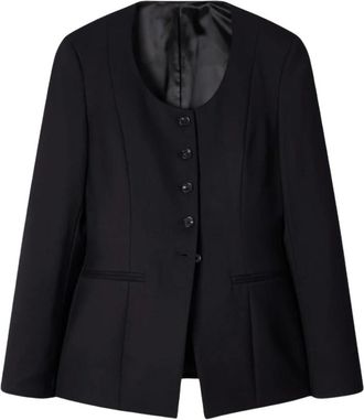 Paul Smith Giacca Scollata Travel - - Jackets - Damen - Schwarzk - XS