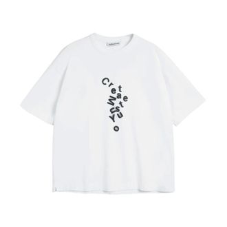 Ymc You Must Create Homme, Tops, Blanc, Taille: S T-Shirt Imprim&eacute; Col Rond