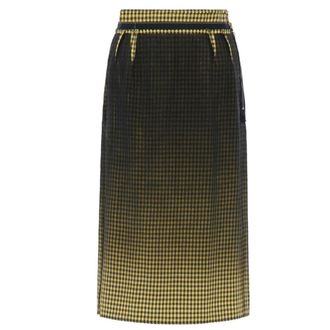 Maison Margiela Femme, Jupes, Multicolore, Taille: 36 FR Faded Check Wool Skirt