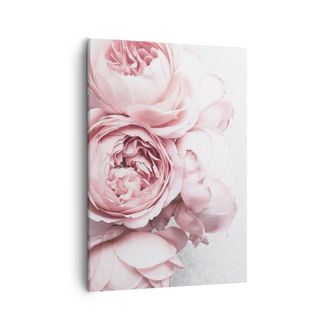 Arttor Bilder auf Leinwand Blumen Pfingstrosen Empfindlich Leinwandbild mit Rahmen 50x70cm Wandbilder Dekoration Wohnzimmer Schlafzimmer K&uuml;che Deko Gro&szlig; Wand