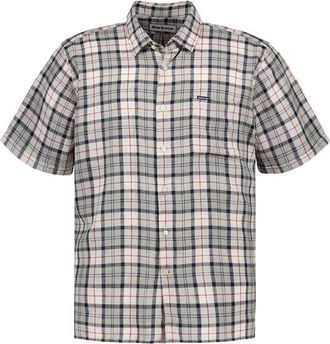 Barbour Herren Kurzarmhemd grau Baumwolle