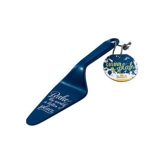 RBV BIRKMANN Birkmann, Tortenheber mit Spruch, Blau, 26 x 6 cm, Kunststoff, spülmaschinengeeignet