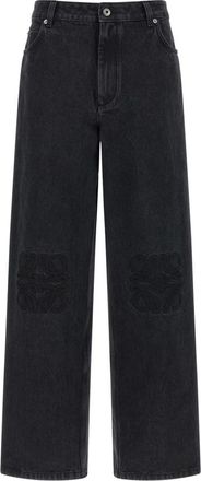 Loewe Femme, Jeans, Noir, Taille: 36 FR Anagram Baggy Jeans