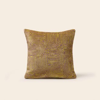 Madura Housse De Coussin Klark Parme et sulfure - MULTICOLORE