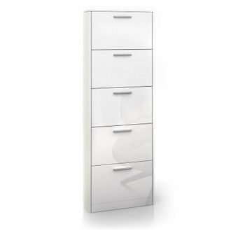 Vicco Schuhkipper Gizmo, Wei&szlig; Hochglanz, 59 x 169.5 cm
