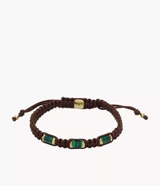 Fossil Komponentenarmband All Stacked Up Malachit gr&uuml;n - Echter Malachit