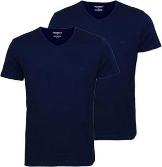 Emporio Armani 111648CC722, Haut de Pyjama Homme, Bleu-Blau (Marine 27435), Medium ( lot de 2 )