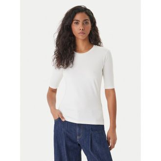 HUGO BOSS T-Shirt Darnelia 50515019 Wei&szlig; Slim Fit