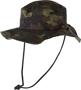 Quiksilver Bushmaster Chapeau de Brousse pour Protection Contre Le Soleil, Bord Souple, pour Homme, Camouflage, S/M
