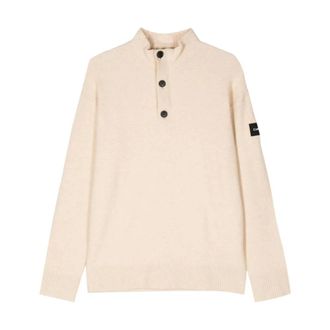 Calvin Klein Lycra Blend Button Viertelrei&szlig;verschluss - - Knitwear - Herren - Grau - M