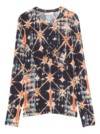 Ulla Johnson haut cintr&eacute; &agrave; effet tie dye - Bleu