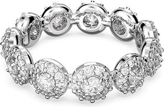 Swarovski Bague Una Angelic, Taille ronde, Blanche, Métal rhodié