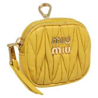 Miu Miu Pre-owned Leder wohnen - - Pre-owned - Damen - Gelb - ONE SIZE