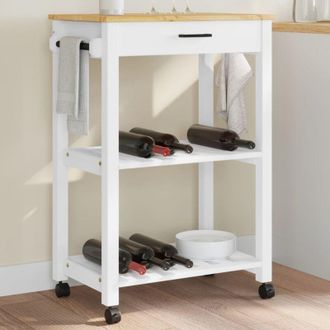 vidaXL Chariot de cuisine monza 60x40x90 cm bois massif de pin Vidaxl