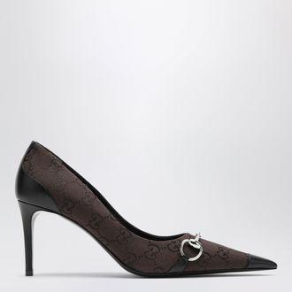 Gucci Braune Damen-Pumps aus GG-Canvas