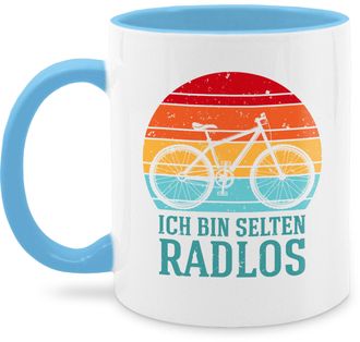 Shirtracer Tasse Tassen 325ml - Radsport - Ich bin selten radlos Fahrrad Spruch lustig I Radfahrer Geschenke Rennrad I Lustige Fahrrad Geschenke f&uuml;r Mountainbike