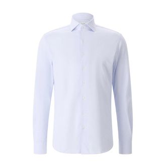 Profuomo Homme, Chemises, Bleu, Taille: XL Chemise Japonaise Tricot&eacute;e