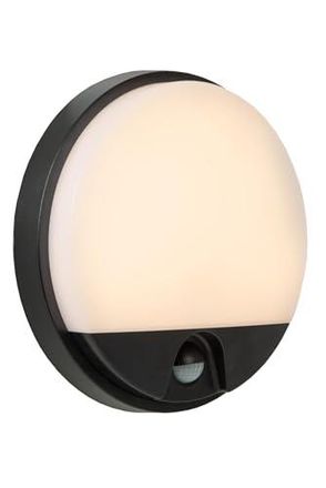 Lucide HUPS IR - Wandleuchte Innen/Außen - Ø 21 cm - LED - 1x10W 3000K - IP54 - Bewegung und Tag/Nacht-Sensor - Schwarz