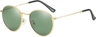 Generic Lunettes de soleil rondes polaris&eacute;es for hommes et femmes, lunettes de soleil de f&ecirc;te de(Green)