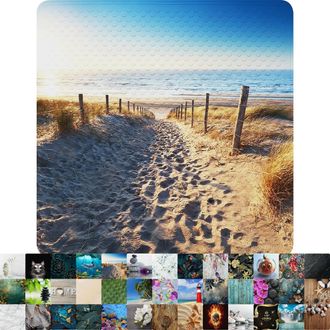 Sanilo Badematte 53 x 53 cm, rutschfeste Duschmatte für Dusche und Badewanne, Antirutschmatte maschinenwaschbar und schimmelresistent (Karibik)