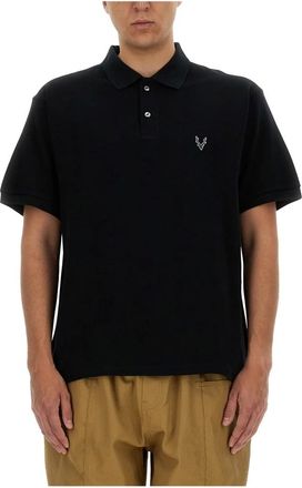 South2 West8 Homme, Tops, Noir, Taille: L S/S Polo - Cotton Pique