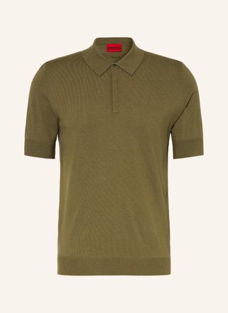 HUGO BOSS Hugo Strick-Poloshirt San Peter gruen
