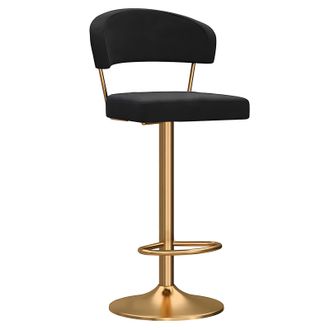 Generic Barhocker in Tresenh&ouml;he, samtgepolsterte Barst&uuml;hle, K&uuml;cheninselst&uuml;hle mit hohler R&uuml;cken- und Fu&szlig;st&uuml;tze, hohe Hocker f&uuml;r Fr&uuml;hst&uuml;ck, Theke und Zuhause